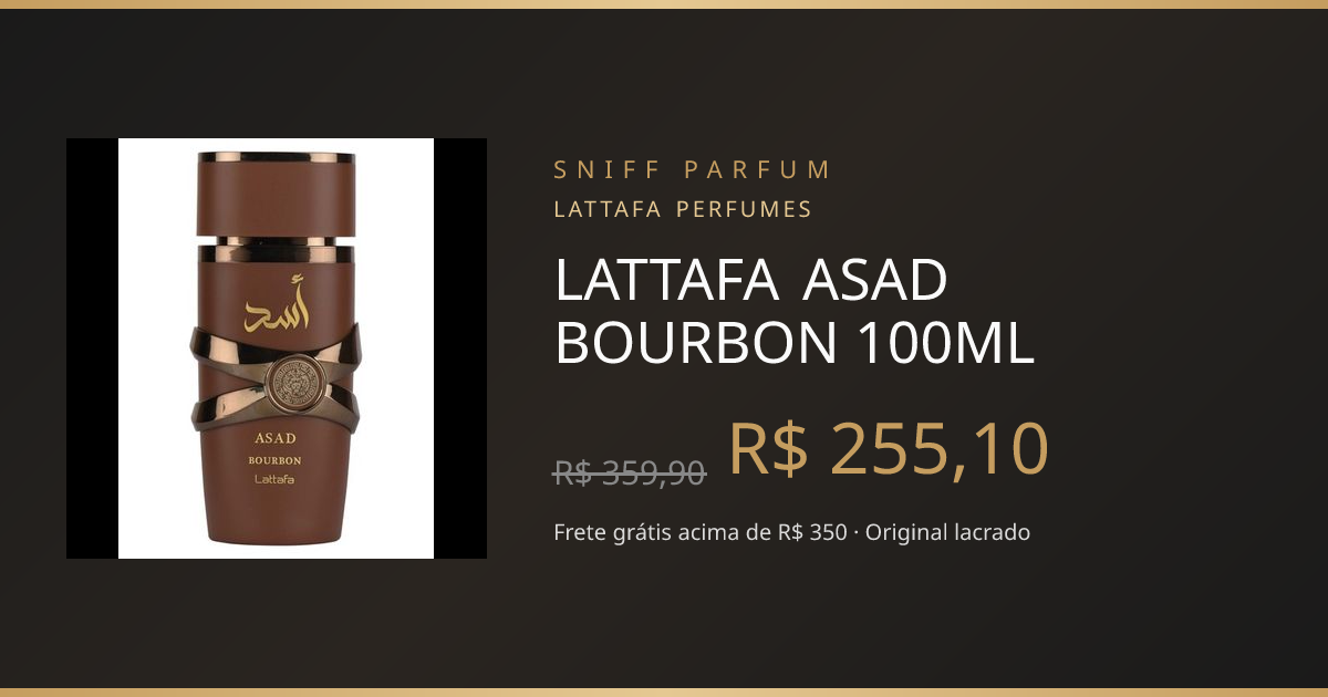 LATTAFA ASAD BOURBON 100ML — Lattafa Perfumes | Sniff Parfum